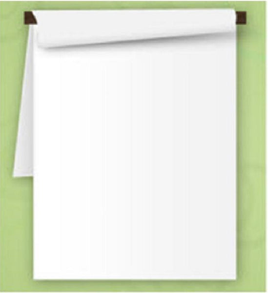 Flip Chart Paper (3-hole punched), 22x34, 40 sheets, WHITE – Charrans.com