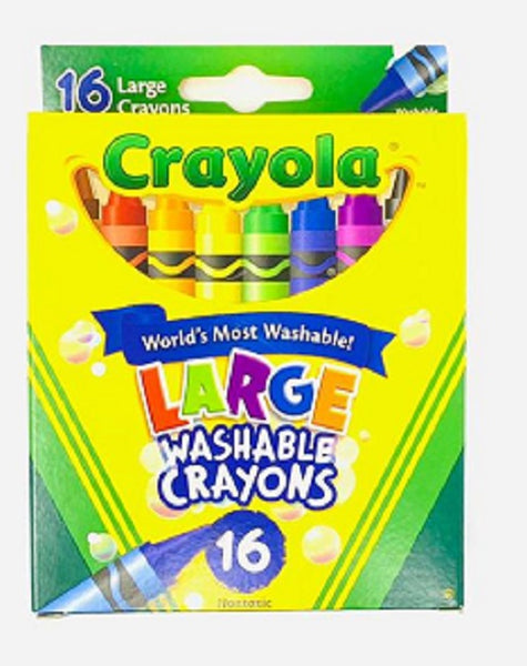 Crayola, Large Washable Crayons, 16count – Charrans.com