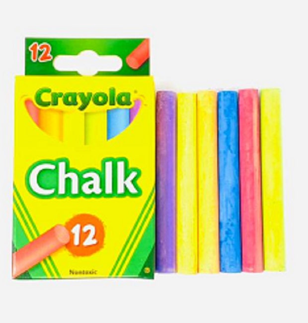 Crayola Coloured Chalk, 12 sticks – Charrans.com