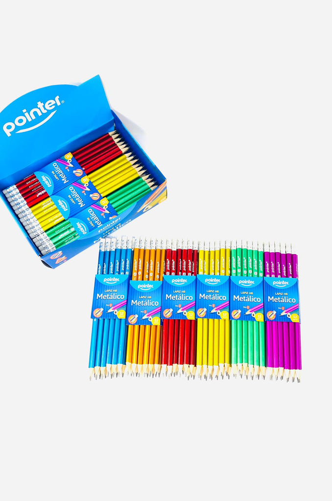 Pointer Metallic No.2 HB Pencils, Pack of 12 – Charrans.com