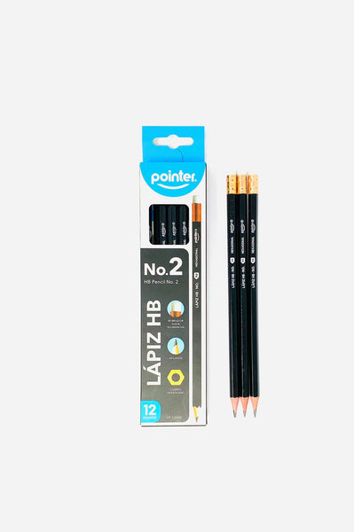 Pointer Black No.2HB Pencils, Box of 12 – Charrans.com