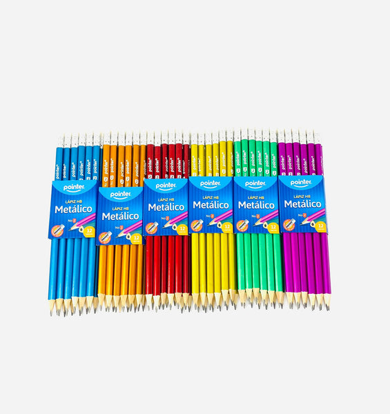 Pointer Metallic No.2 HB Pencils, Pack of 12 – Charrans.com