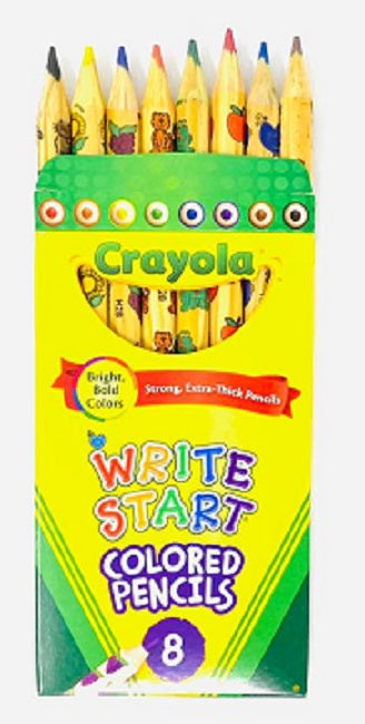Crayola, Colored Pencils, Write Start, 8ct – Charrans.com