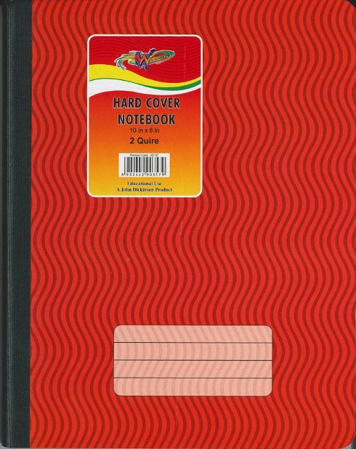 Winners Hardcover Notebook, WAVE PATTERN, 10 x 8in, 2 Quire, Assorted ...