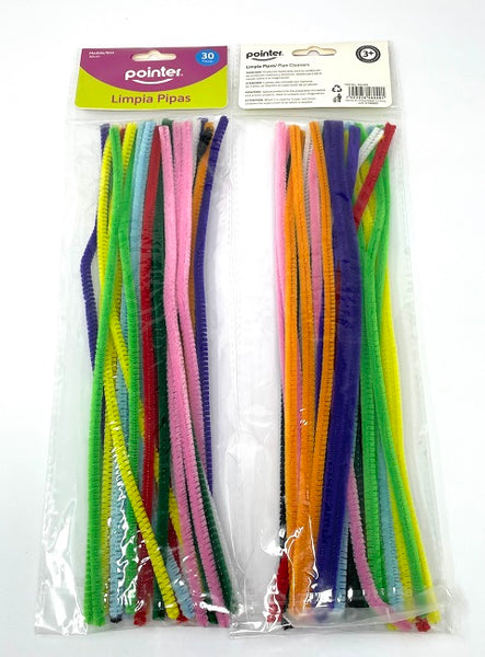 Pointer Craft Pipe Cleaners, Assorted Colours, 30 count – Charrans.com