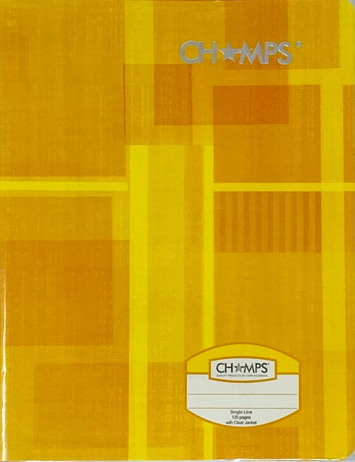 Champs Single Line Exercise Book, 120 pages, with Clear Vinyl Cover ...