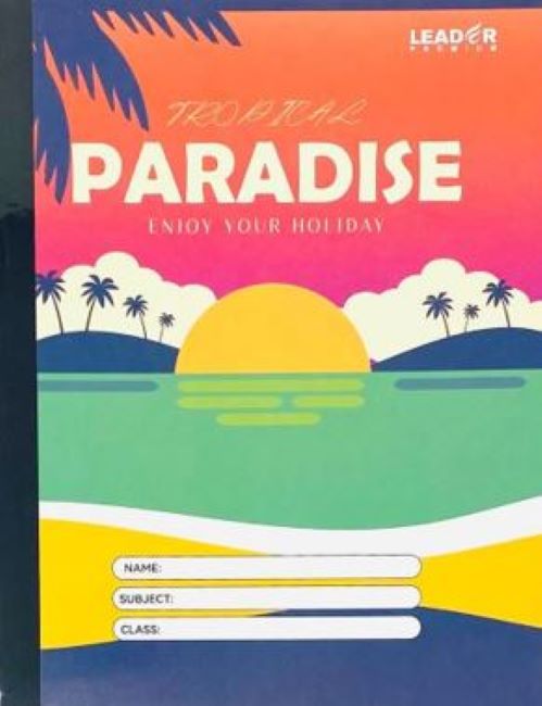 Leader Composition Notebooks, 10x8in, Hardcover, PARADISE HOLIDAY ...