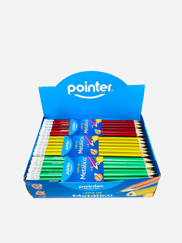 Pointer Metallic No.2 HB Pencils, Pack of 12 – Charrans.com