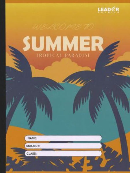 Leader Composition Notebooks, 10x8in, Hardcover, SUMMER TROPICAL PARAD ...