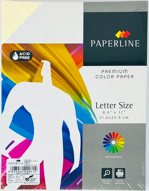 Paperline Premium Coloured Copy Paper, Letter Size (8.5x11), 250 Sheet ...