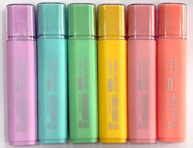Neon Pastel Highlighter, Assorted Colours, Single Unit - Charrans.com