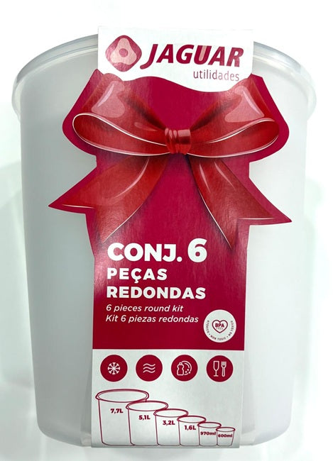 Jaguar Food Container 6 Pcs Round Set - Charrans.com