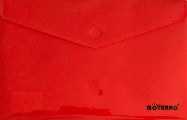 Solid Button Plastic Folder, A4, Velcro Fastener, Assorted Bright Colo ...