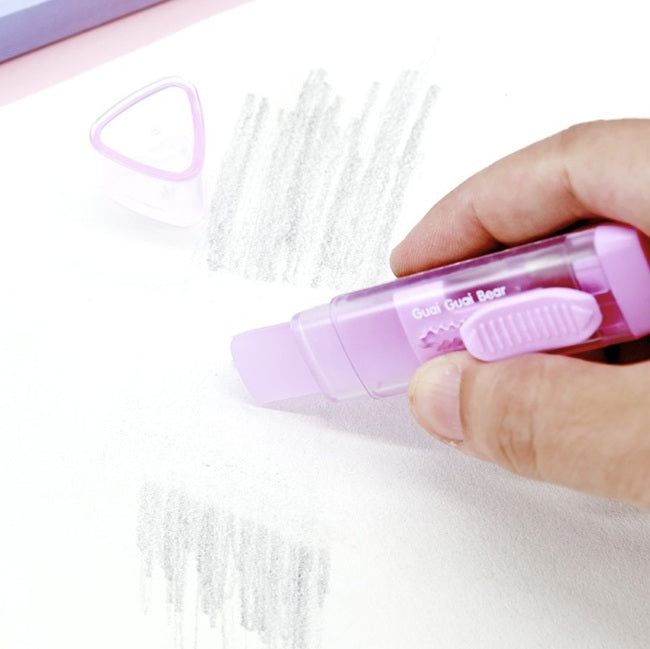 Sliding Triangle Eraser, Assorted Colours, Single Eraser - Charrans.com