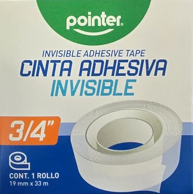 Pointer Invisible Tape, 3/4", 1 roll - Charrans.com