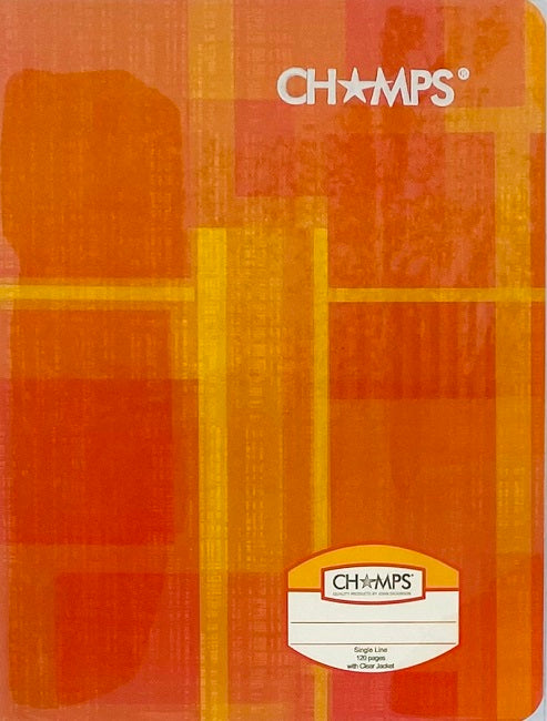Champs Single Line Exercise Book, 120 pages, with Clear Vinyl Cover ...