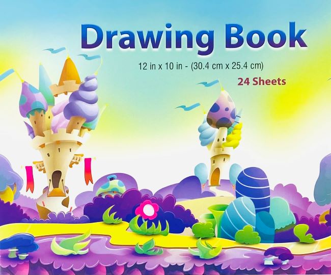 Winners Drawing Book 12 x 10 in, 24 Sheets, Assorted Patterns ...