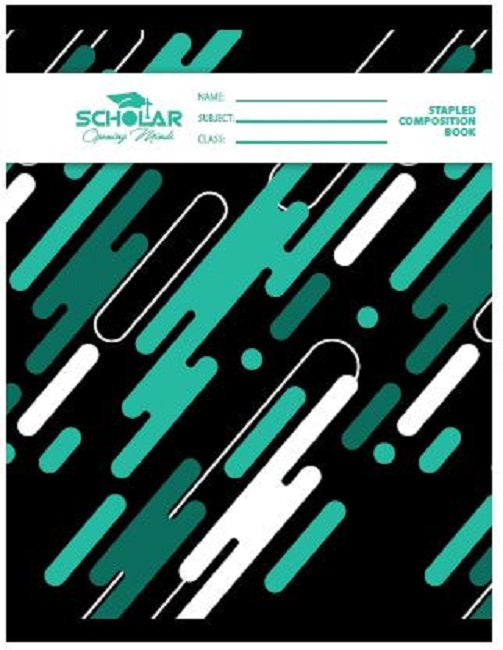 Scholar Softcover Composition Notebook, 8" x 10", Geometric Pattern, 1 ...