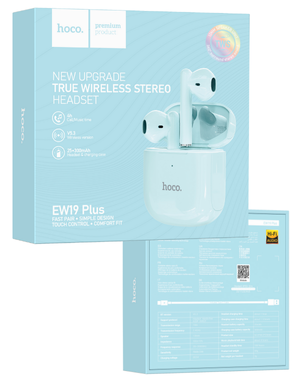 Hoco EW19 Plus True Wireless Stereo BT Headset, SIERRA BLUE – Charrans.com