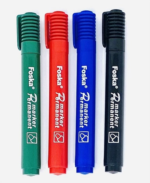Foska Permanent Markers, 4 pack – Charrans.com