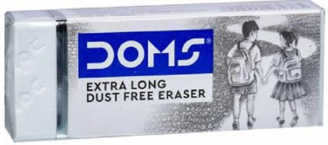Doms, White Eraser, Extra Long, Dust Free Single Unit - Charrans.com