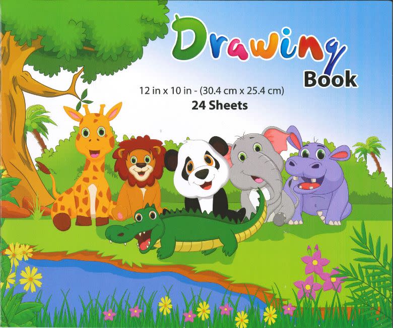 Winners Drawing Book 12 x 10 in, 24 Sheets, Assorted Patterns ...