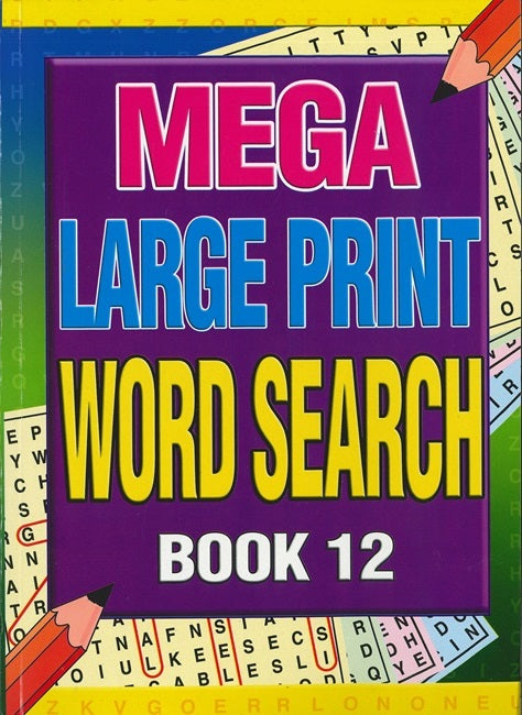 Mega Large Print Word Search, Activity Book, Assorted – Charrans.com