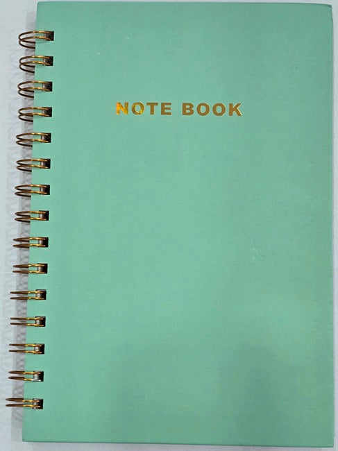 Gold Embossed Notebook, Lined Pages, Hardcover, TEAL - Charrans.com