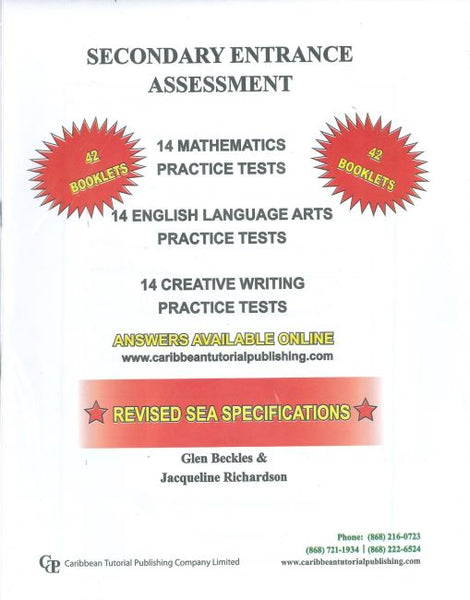SEA Practice Tests, Revised Specifications 2025-2028 - 42 Booklets: 14 ...