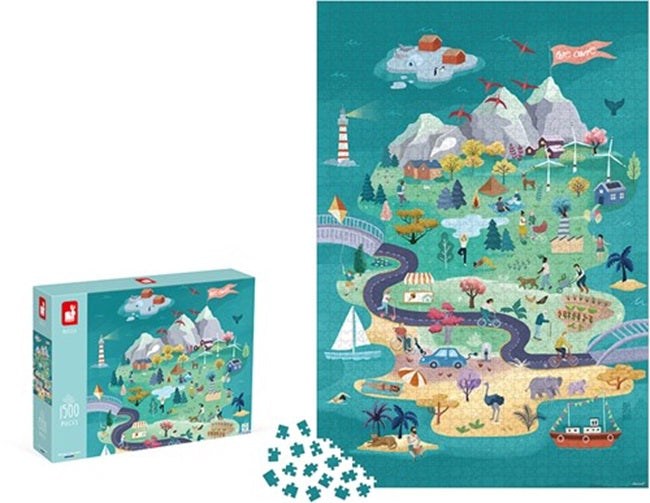 Janod Jigsaw Puzzle, Harmony Island, 1500 Piece - Charrans.com