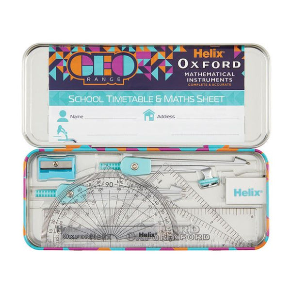 Helix Oxford, Mathematical Instruments, Pink,Blue and Orange – Charrans.com