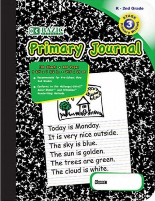 Bazic Primary Journal, 200 pages - Charrans.com