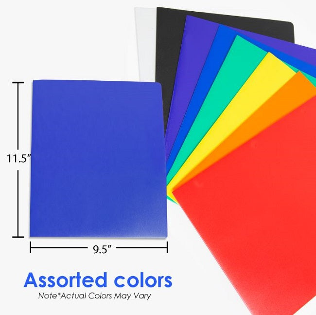 BAZIC Poly Portfolio, Solid Colour, Two Pocket Folder - Charrans.com