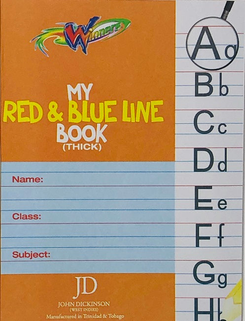 Winners, Exercise Book, My Red and Blue Line (Thick), 56pgs - Charrans.com
