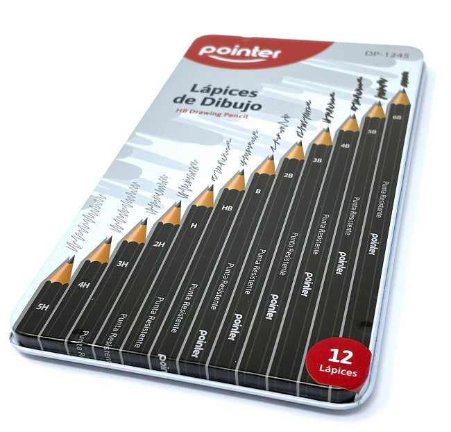 Pointer HB Drawing Pencil Set, Assorted, 12 pieces – Charrans.com