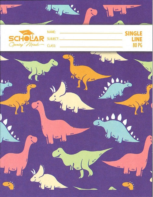 Scholar Single Line Copybook, 80pages, 12pk (Dozen) – Charrans.com