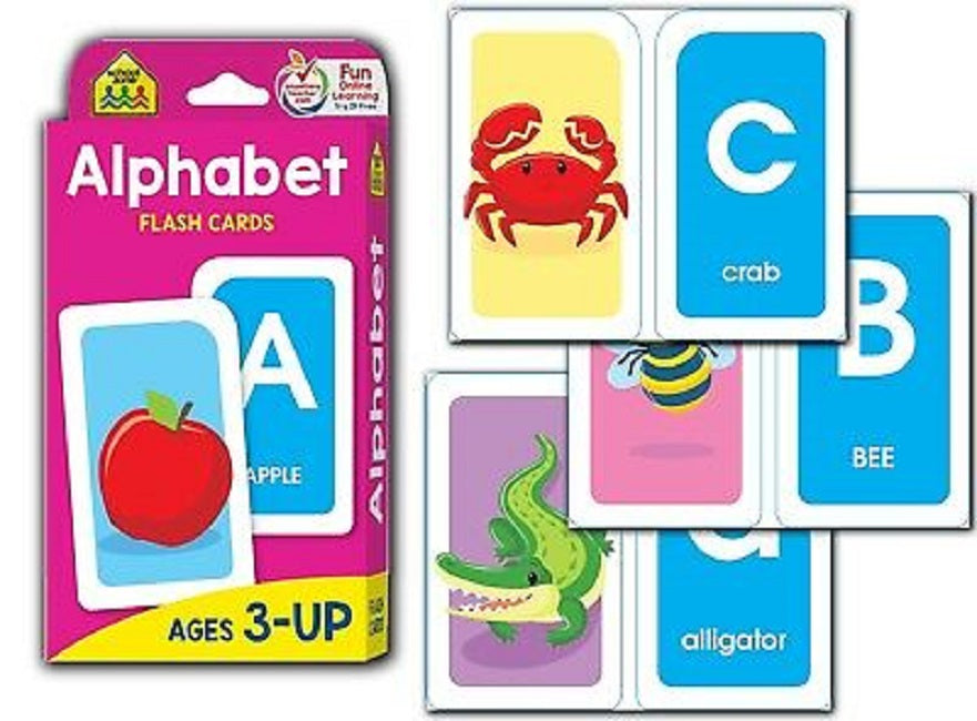School Zone Alphabet Flash Cards Ages 3-Up - Charrans.com