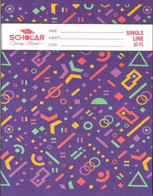 Scholar Single Line Copybook, 80pages, 12pk (Dozen) - Charrans.com