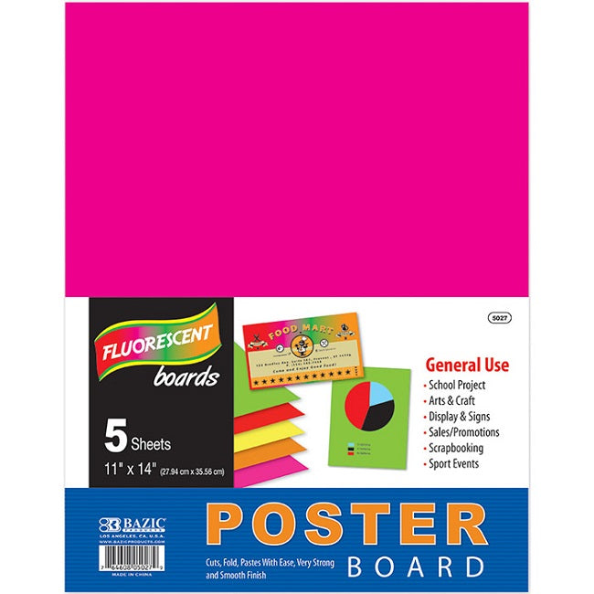 BAZIC, Poster Board, Multi Color Fluorescent, 11