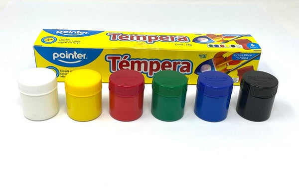 Pointer Poster Paint Pots, 6ct with Paintbrush – Charrans.com