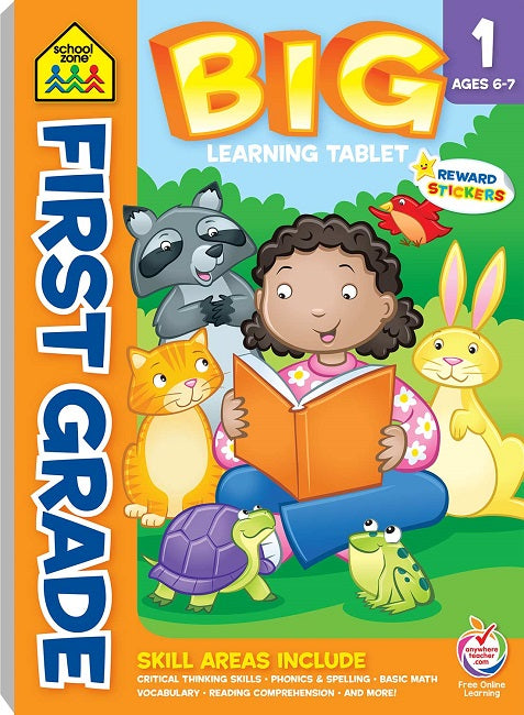School Zone Big First Grade Learning Tablet Workbook Ages 6-7 ...