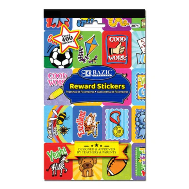 BAZIC Reward Sticker Book, 400+ Stickers - Charrans.com