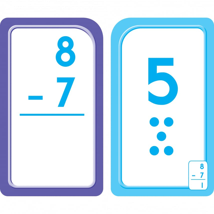 School Zone Subtraction 0-12 Flash Cards Ages 6-Up - Charrans.com