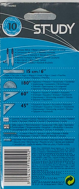 Maped Study Metal Box, 10 pieces - Charrans.com