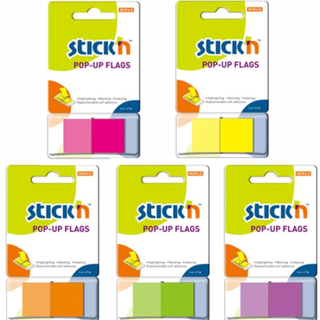 Hopax, Pop Up Flags, Neon Green, 50sheets - Charrans.com