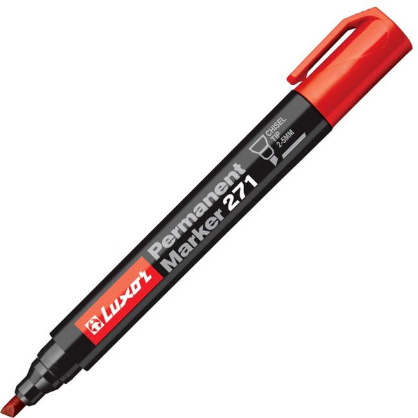 Luxor, Permanent Marker, Red, Chisel Tip – Charrans.com