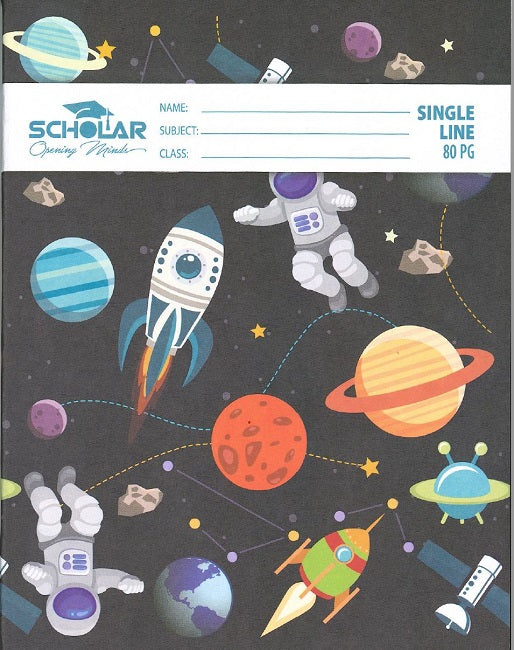 Scholar Single Line Copybook, 80pages, 12pk (Dozen) – Charrans.com